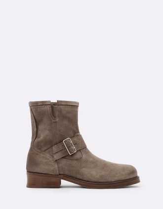 AllSaints Bailey Stiefel aus Wildleder in Karoo-Braun