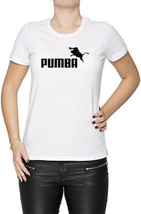 Erido Pumba Logo Femme T-Shirt Cou D&eacute;quipage Blanc Manches Courtes Taille M Womens White Medium Size M