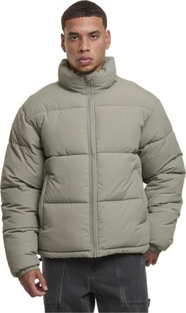 Urban Classics Herren Winterjacke Crinkle Puffer Jacket, l&auml;ssige Steppjacke mit Knitteroptik, hoher Kragen, Regular Fit, Gr&ouml;&szlig;en S - 5XL