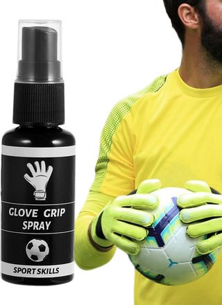 Generico Fu&szlig;ball-Griff-Spray: Kleber f&uuml;r Torwarthandschuhe, 30 ml, klebriger Reiniger, Leistungsverbesserung, rutschfeste Klebstoffformel, leistungsstarker Ver