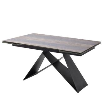 Fredriks home24 Esstisch Pinna 160 x 90 cm Braun/Eiche Dunkel Dekor