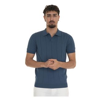 Gran Sasso Elastische Taille Jersey Poloshirt - - Tops - Herren - Blau - 3XL