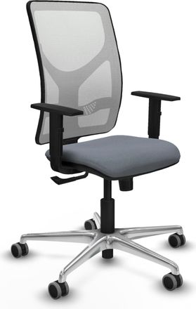 Piqueras y Crespo B&uuml;rostuhl, grau und wei&szlig;, mit 1D-Armlehnen, h&ouml;henverstellbare Lendenwirbelst&uuml;tze, ausgestattet mit 3 Positionen und Schneideschaum, Wei&szlig;/Grau