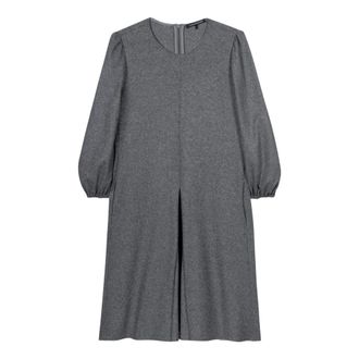 Luisa Cerano Femme, Robes, Gris, Taille: 40 FR Kurzes Kleid aus Wollflanell-Jersey