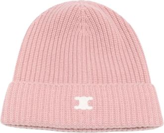 Celine Pre-owned Strickm&uuml;tze - - Pre-owned - Damen - Rosa - ONE SIZE