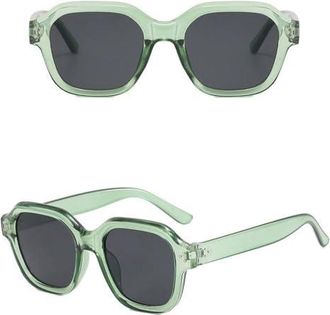 Generic Lunettes de soleil tendance en forme de femme - Protection UV400 - Lunettes de soleil pour femme - Pour voyage, camping - Vert gris 2026