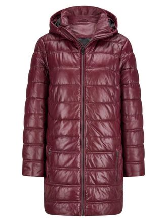 Anna Aura Leder-Steppmantel Anna Aura rot