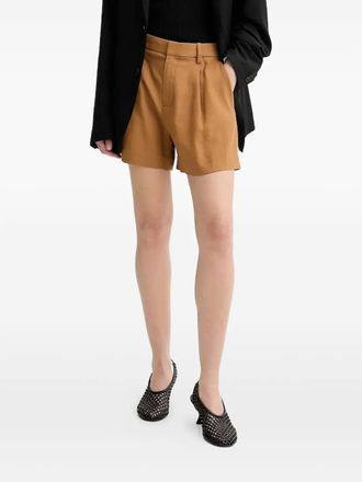 A.L.C. short plissé à taille haute - Marron