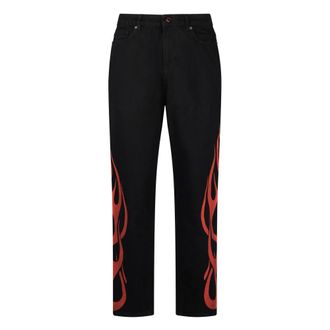 Vision Of Super Schwarze/Rote Jeans mit Tribal Print - - Jeans - Herren - Schwarzk - W36