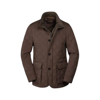 Moorer Homme, Vestes, Brun, Taille: L Veste de sport matelass&eacute;e &agrave; carreaux