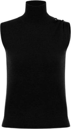 Alberta Ferretti Femme, Pulls, Noir, Taille: 38 FR Haut &agrave; col montant ornement&eacute;