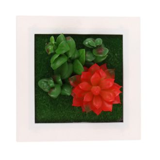 Valiclud K&uuml;nstlicher Sukkulenten Bilderrahmen Wanddeko Foto Rahmen mit Kunstpflanze f&uuml;r Wohnzimmer Flur Schlafzimmer K&uuml;che Einfache Wandmontage Realistische Pf