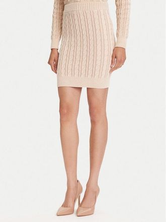 Guess Minirock W5YD68 Z3OU0 Beige Regular Fit