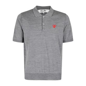 Comme Des Gar&ccedil;ons Red Emblem Polo - - Tops - Herren - Grau - M