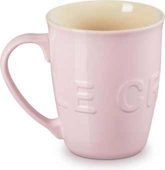 LE CREUSET Le Creuset Kaffeebecher aus Steingut, extragro&szlig;, mit Logo, 590 ml, Chiffon-Rosa