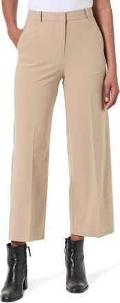 Tommy Hilfiger Damen Stoffhose Wide Leg Crop Knöchelfrei, Beige (Beige), 36W