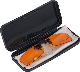 Generic Lunettes &agrave; Clipser, Blocage Efficace des Lumi&egrave;res Bleues, Lentille Orange Portable, Retournement Vertical &agrave; 180&deg;, Pince-nez en PC, Lunettes &agrave; Clamp/Ho