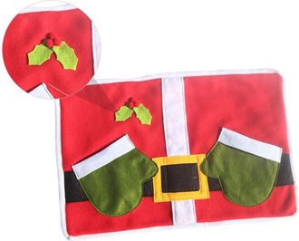 Cabilock Weihnachts Tischset Geschirruntersetzer 45X30cm Bunt Abwischbar rutschfest f&uuml;r K&uuml;che Esszimmer Tischdekoration