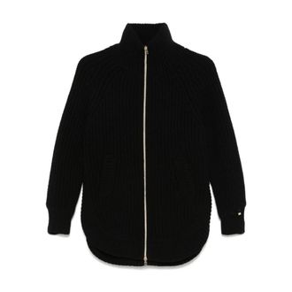 Herno Femme, Pulls, Noir, Taille: 42 FR Cardigan en laine Infinity et nylon ultral&eacute;ger