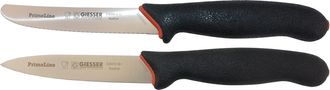 GIESSER Messerset Messer PrimeLine Chef 11 cm Klingenlänge Universalmesser mit Wellenschliff Arbeitsmesser Messer PrimeLine Chef 10 cm Klingenlänge Officemess