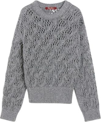 Max Mara Femme, Pulls, Gris, Taille: 42 FR Boxy Volume Sweater