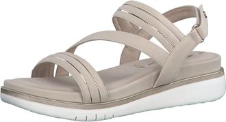 Tamaris Damen Sandaletten, Frauen Sandalen,TOUCHit-Fu&szlig;bett,Sommerschuhe,Freizeitschuhe,offene Schuhe,Strandschuhe,Sommersandalen,Shell,39 EU