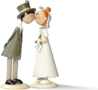 Baden Weihnachten/Winter k&uuml;ssende Brautpaar Sortiert, 6-teilig, H&ouml;he 16 cm, Mehrfarbig, Einheitsgr&ouml;&szlig;e