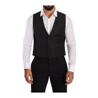 Dolce & Gabbana Homme, Vestes, Noir, Taille: M Formal Dress Suit Vest