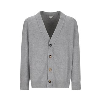 Bottega Veneta Klassischer Cashmere-Cardigan - - Knitwear - Herren - Grau - S