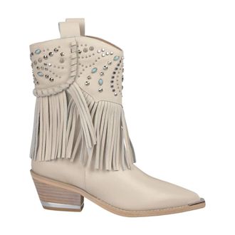 Alma En Pena Alma EN Pena, Femme, Chaussures, Beige, Taille: 37 EU Bottines plates avec clous