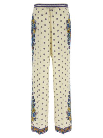 Etro Womens White Viscose Casual Pants