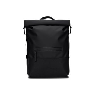 Rains Trail Rolltop Backpack Black Rucksack