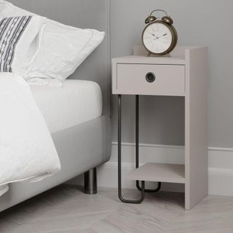 Decortie Decortie Sirius Table de chevet moderne Module droit Ch&ecirc;ne Largeur 32cm