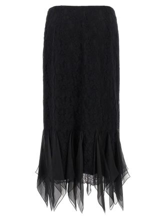 Valentino Garavani Lace Midi Skirt - Black