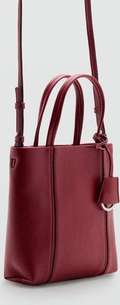 Mango Rechteckige Mini-Tasche mit Henkeln rot - Damen - Einheitsgr&ouml;&szlig;e - MANGO