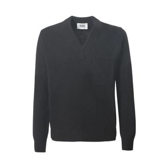 Alpha Studio V-Ausschnitt Pullover - - Knitwear - Herren - Schwarzk - 3XL