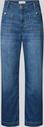 Rich & Royal Denim-Culotte mit aufgesetzten Taschen
