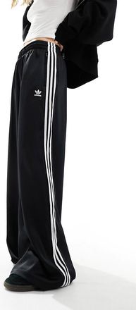 adidas Originals Pantalon de jogging ample en satin - Noir