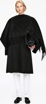 Arket Doubleface-Mantel Aus Wollmischung -Schwarz