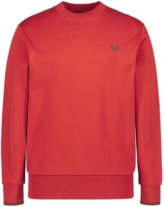 Fred Perry Herren Sweatshirt orange Baumwolle unifarben