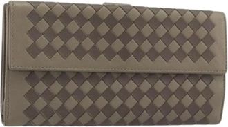 Bottega Veneta Portefeuille Long Pre-owned - Femme - Pre-owned - Gris - Taille: ONE Size
