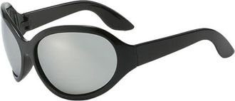 Generic Lunettes de soleil design 2025 pour femme Hip Hop Punk Big Frame pour femmes, lunettes de soleil pour homme et femme, noir argenté