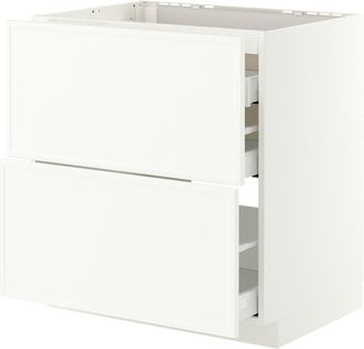 IKEA METOD / MAXIMERA Unterschr.f Kochf/2 Fronten/3 Sch