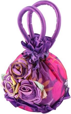 Supvox Paquet De Soir&eacute;e En Dentelle Fleurie Pour Femme Paquet Seau &Eacute;l&eacute;gant Violet Pochette F&ecirc;te Anniversaire Petites Dimensions