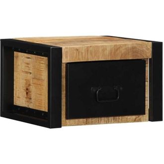 vidaXL Tables de chevet 2 pcs 40x35x25 cm bois de manguier massif brut - Vidaxl