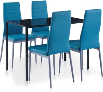 tidyard 5-TLG. Essgruppe Esstisch-Set Mit 4 Esszimmerstühle Stühle,Küchentisch Essstuhl Küchenmöbel Esszimmergarnitur für Esszimmer Küche Office Lounge