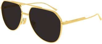 Bottega Veneta unisex, Accessoires, Jaune, Taille: 60 MM Lunettes de soleil