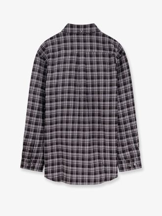 Dunst Unisex Check Flannel Shirt Black Polyester