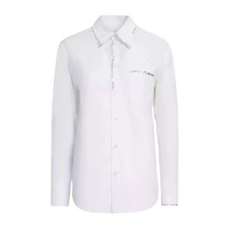 Marni Wei&szlig;e Baumwollbluse mit Kontrastn&auml;hten - - Blouses & Shirts - Damen - Wei&szlig; - XS