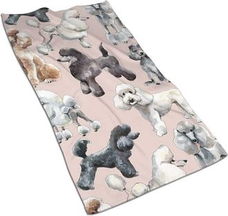 AOOEDM Pudel-Dusch-Küchentücher - 17,5 x 27,5 Zoll Mikrofaser-Frottee-Geschirrtücher zum Trocknen von Geschirr und zum Abtupfen von Verschüttungen - CD-Gesch